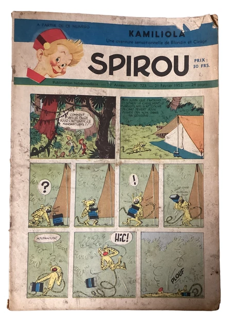 ANCIENNE REVUE SPIROU Vintage Bande Dessinée Livre Pas Lucky Luke Astérix 1952 EUR 4,00 ...