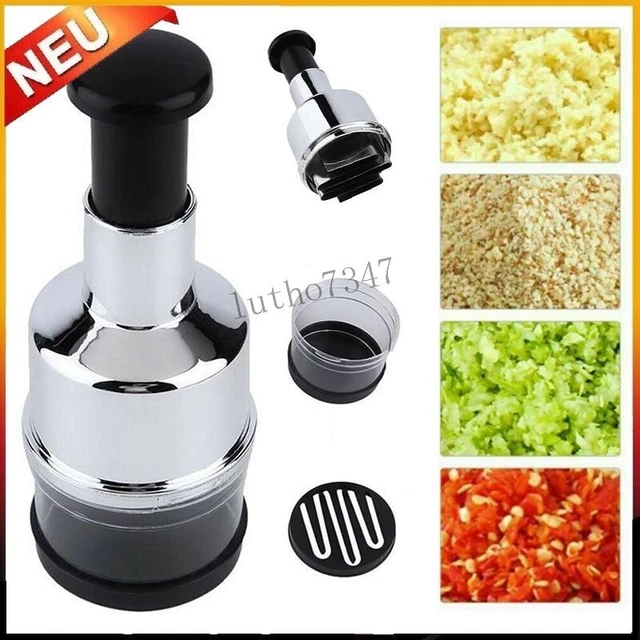 2X ONION CUTTER Manual Hand Press Garlic Vegetable Food Chopper ...