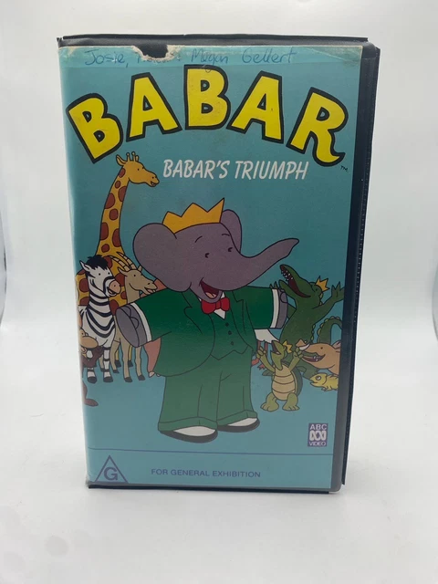 BABAR VOL 3 Babar's Triumph VHS Video ABC Video 1989 Clamshell Festival ...