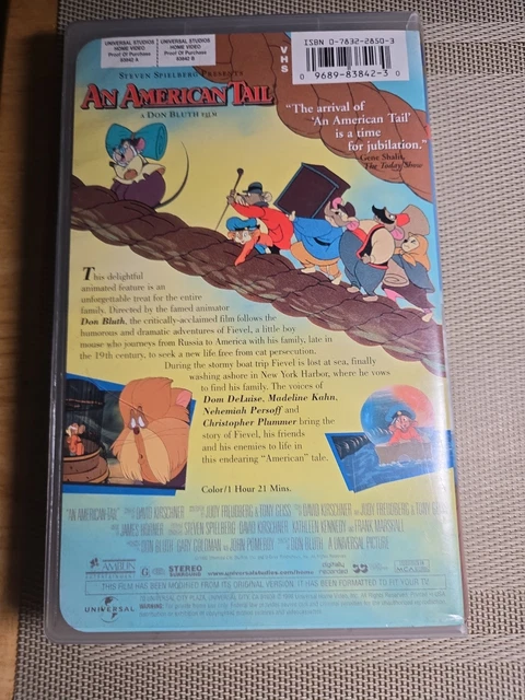 AN AMERICAN TAIL VHS 1998 Video Tape Kids Family Original Movie VTG ...