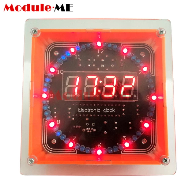 DS1302 DIY ROTATING LED Electronic Digital Clock Kit Learning Board ...