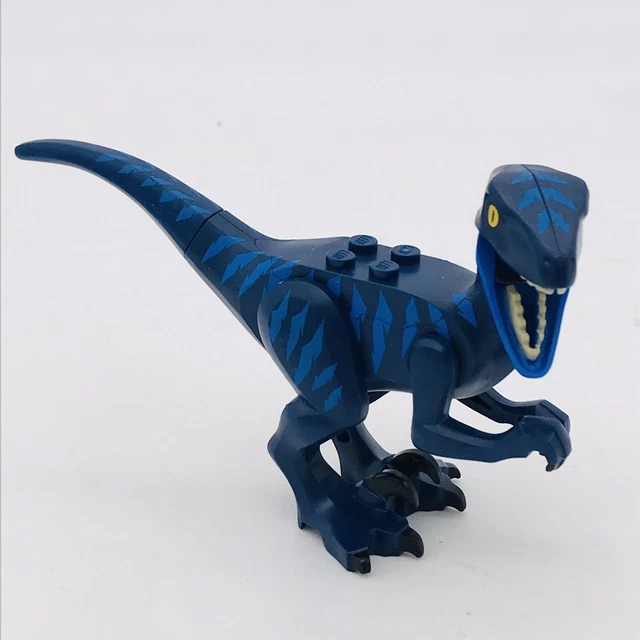 LEGO JURASSIC WORLD Movie Raptor Blue Dinosaur 3” Figure - Genuine ...