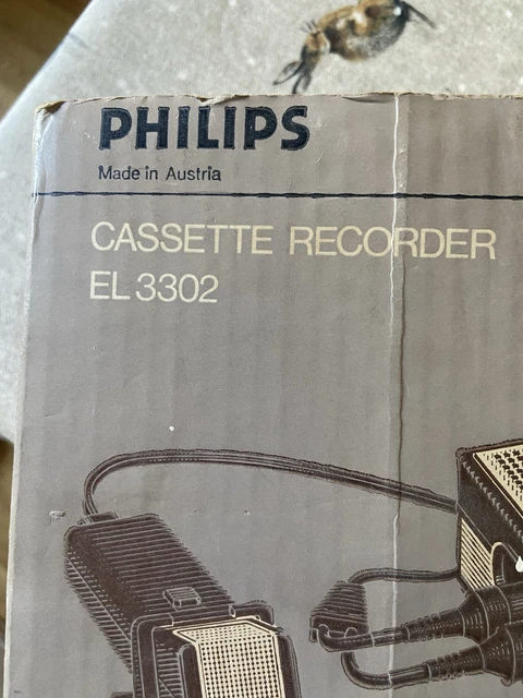 RARE VINTAGE PHILLIPS EL 3302 Cassette Tape Player Never Used In ...