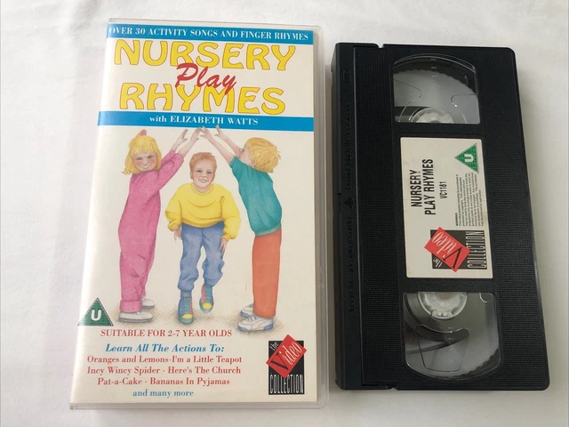 NURSERY PLAY RHYMES VHS with Elizabeth Watts 1990 Tested Vintage Rare £ ...