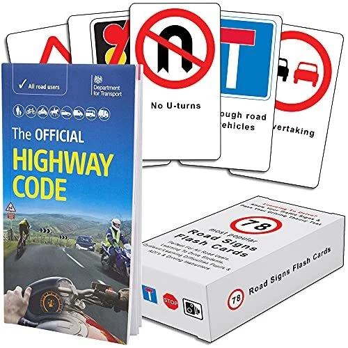 DRIVING THEORY TEST Pack: The 2022 Highway Code UK Book + 78 Road Signs ...