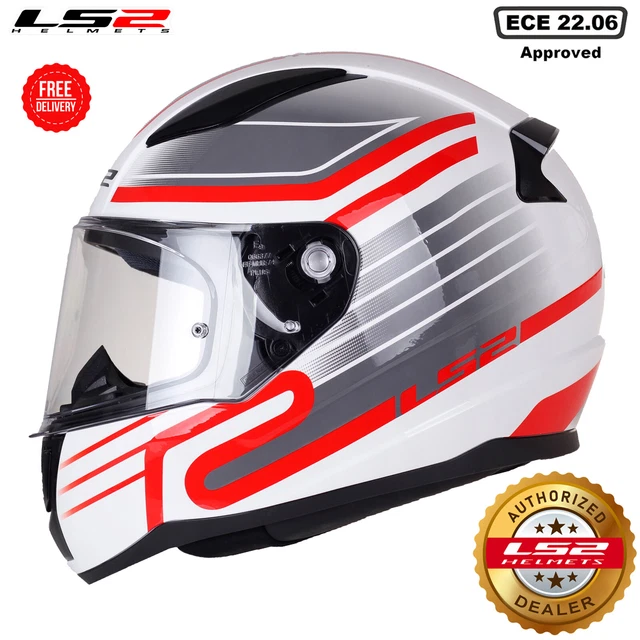 LS2 FF353 RAPID Ii Full Face Motorcycle Bike Crash Helmet Circuit White ...