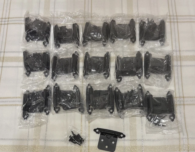 SILVERLINE CABINET HINGES Matte Black Variable Overlay Hinge Folding ...