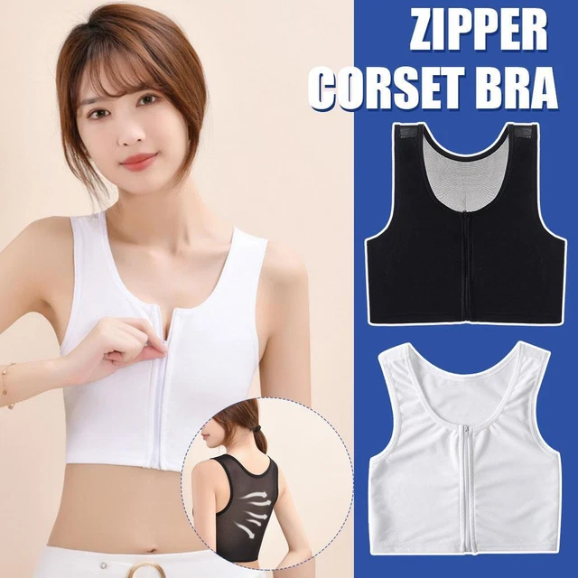 Bandage Chest Binder Zip Up Breast Binder Flat Slim Chest χ Shapewear