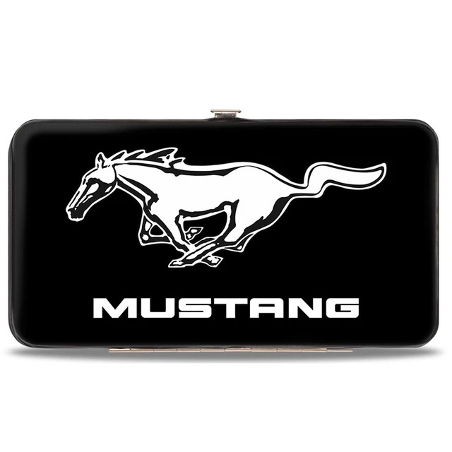 HINGED WALLET FORD Mustang Black/White Logo CENTERED EUR 26,41 ...