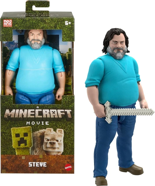 A MINECRAFT MOVIE Steve Jack Black 12 Inch Action Figure with Accessory ...
