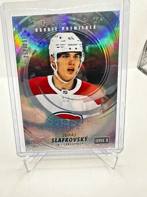 2022-23 TRILOGIA PONTE superiore Rookie Premiers Juraj Slafkovsky livello 3 258/299 EUR 44,87 ...