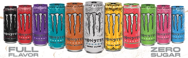 MONSTER ENERGY, SUGAR Free Energy Drink, Variety Pack (16 oz. cans, 10 ...
