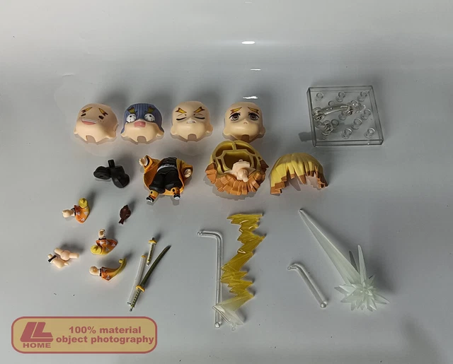 ANIME DEMON SLAYER Zenitsu Agatsuma Big head 1334 4" Cute Action Figure ...