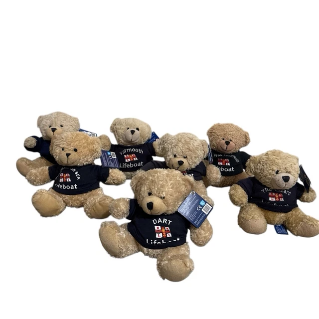RNLI LIFEBOATS TEDDY Bear Bundle 7 Robbie Plush Cornwall Yarnmouth ...