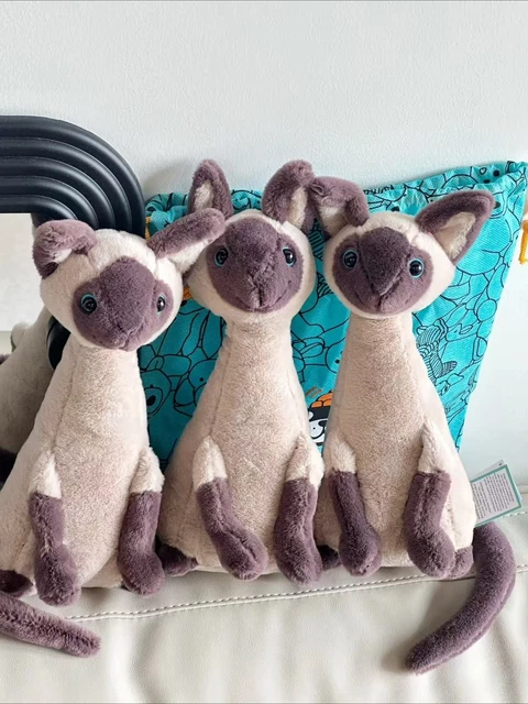 JELLYCAT IRIS SIAMESE Cat Stuffed Plush Toy Cute Animal Dolls With Tag ...