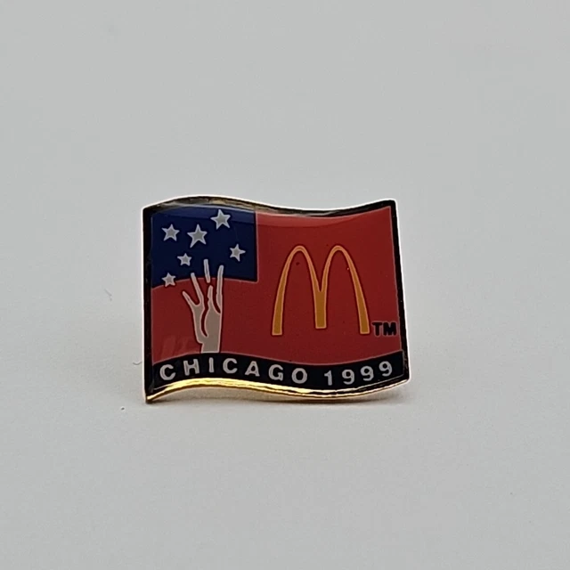 RARE MCDONALD'S BADGE Pin Chicago 1999 Collectors Advertisement Badge £ ...