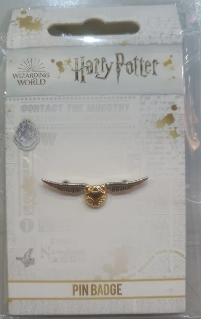 HARRY POTTER OFFICIAL The Golden Snitch Metal Pin Badge Hogwarts ...