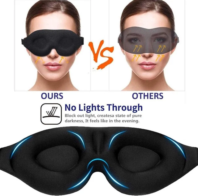 3D SLEEP MASK and Noise Reduction Earplugs – Super Soft, Reusable ...