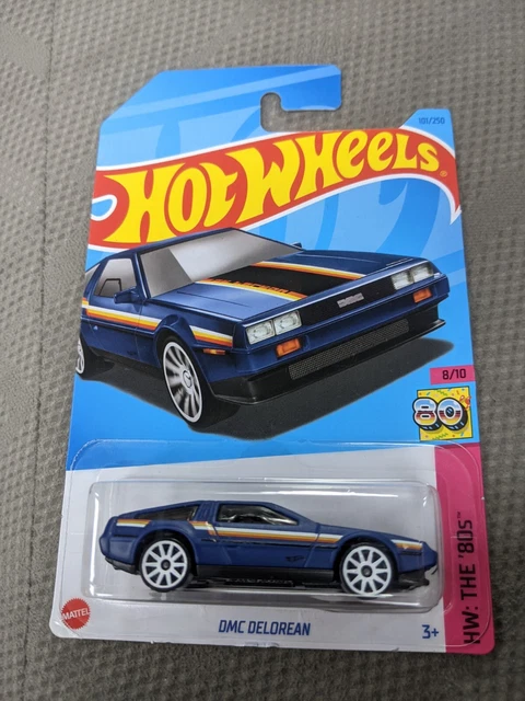 2023 HOT WHEELS DMC Delorean Matte Blue HW The 80's 8/10 Diecast 1:64 ...