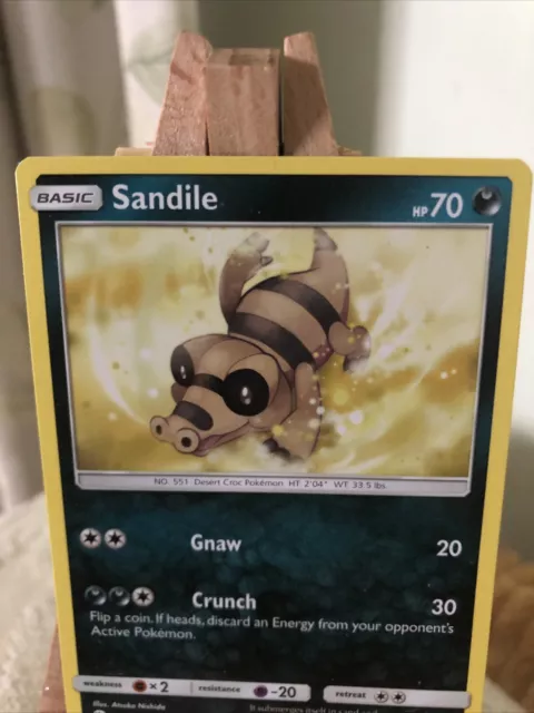 PokÉmon Trading Card Game Sandile Sun And Moon Base Set Common Card 83