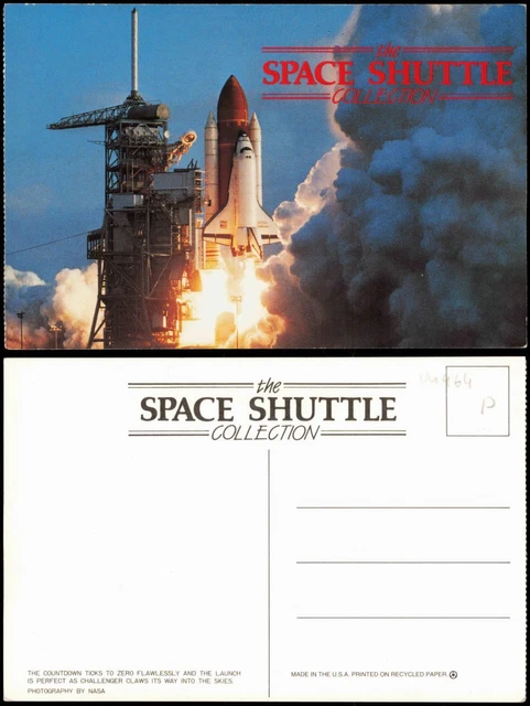 CARTOLINA AERONAUTICA AEROSPAZIALE SPACE SHUTTLE al decollo (lancio ...