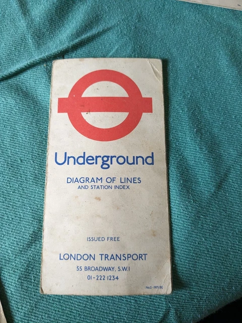 LONDON UNDERGROUND DIAGRAM of the Lines, No.2 1975. £1.99 - PicClick UK