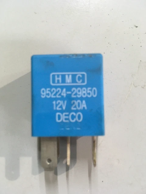 KIA HYUNDAI MULTI-USE Blue 4-Pin Relay Deco HMC 95224-29850 12V 20A £4. ...