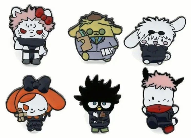 SANRIO JUJUTSU KAISEN Pin Badge Set Of 6 £63.62 - PicClick UK