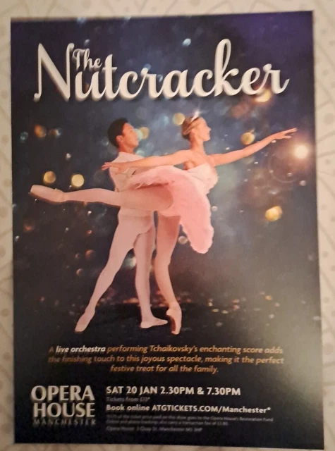 THE NUTCRACKER A5 Flyer for show at Opera House Manchester Sunday 20/1 ...