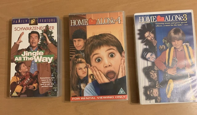 JINGLE ALL THE Way (VHS 1996) Home Alone 3 (1997) & 5 (2003) VHS Bundle ...