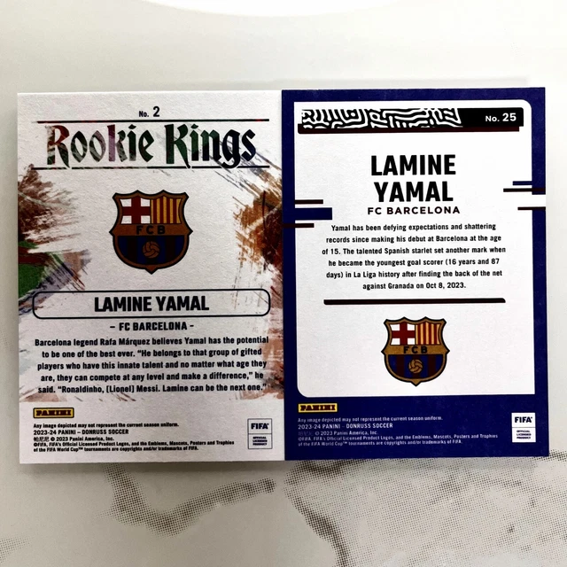 PANINI DONRUSS 2023-24 Lame Yamal Rc 2X Lots Rookie Kings Barcelone EUR ...