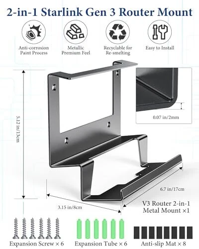 STARLINK GEN 3 Router Mount, Starlink Standard V3 Mesh Router Gen3 ...
