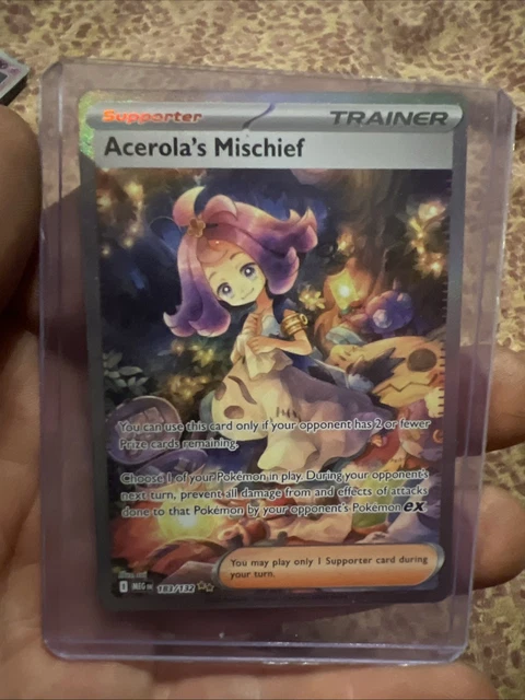 POKÉMON TCG MEGA Evolution Acerola's Mischief Full Art Card 183/132 £26 ...