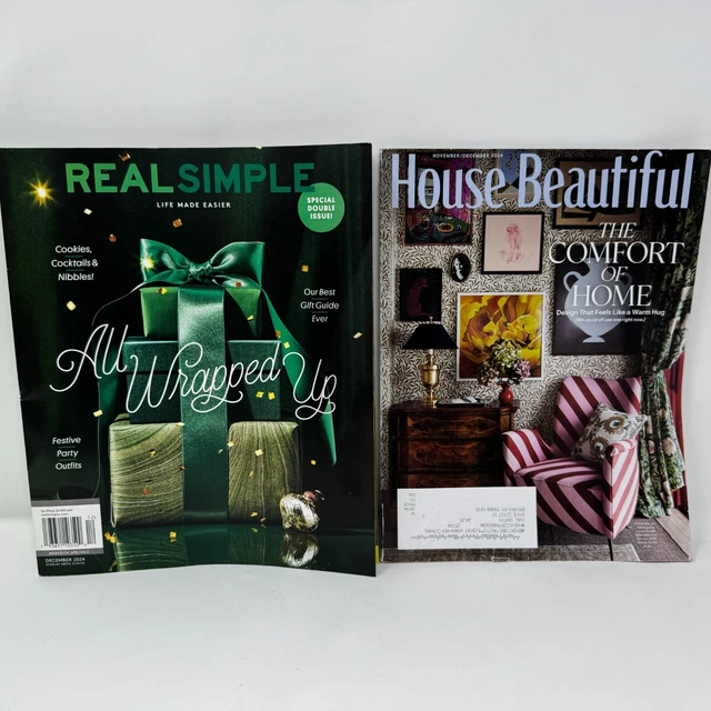 REAL SIMPLE & House Beautiful Magazine December 2024 Christmas Holiday Recipes £7.27 - PicClick UK