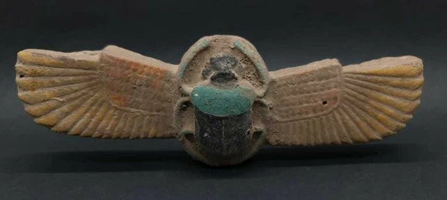 ANCIENT EGYPTIAN ANTIQUES Rare Winged Scarab Bettle Good Luck Egypt ...