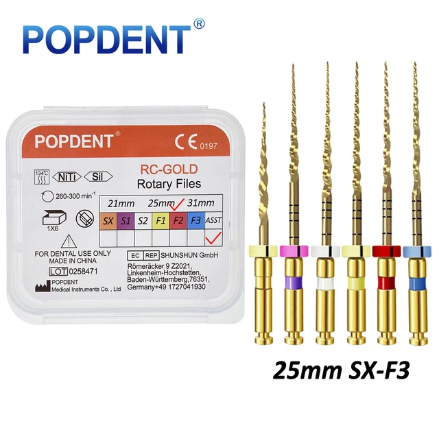 DENTAL ENDO ROTARY Files X-Pro Gold Taper NITI Endodontic Root Files ...