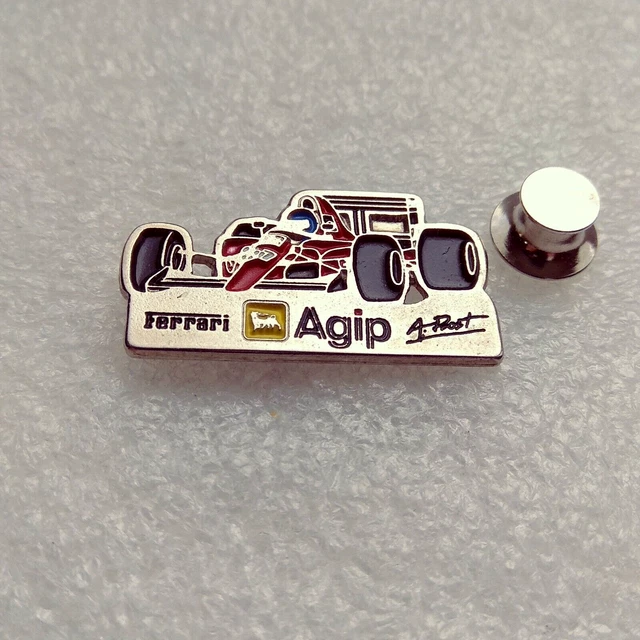 PIN'S LAPEL PIN pins F1 FORMULA ONE FORMULE 1 FERRARI ALAIN PROST AGIP ...