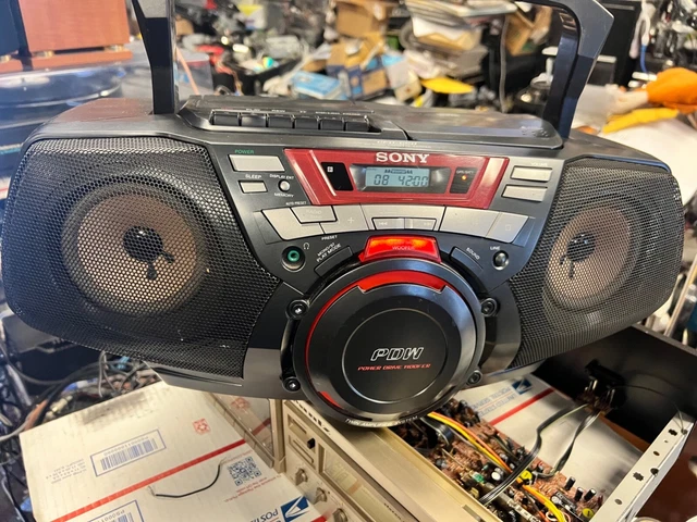 SONY CFD-G50 PORTABLE Boombox CD Radio Cassette Player/Recorder 2015 ...