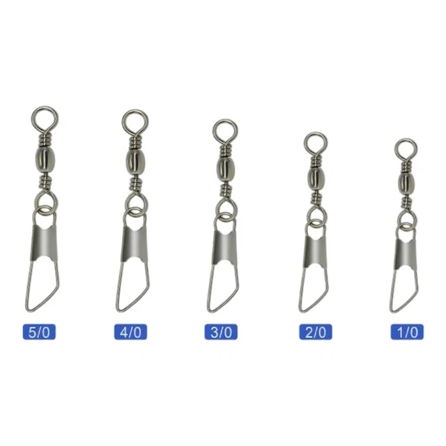 BRASS CONNECTOR BARRELS Snap Swivels Rolling Balls Bearing Barrels ...