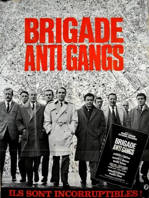AUGUSTE LE BRETON Robert Hossein Raymond Pellegrin BRIGADE ANTI-GANGS ...