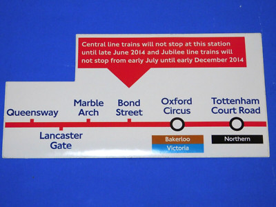LONDON UNDERGROUND CENTRAL Line Tube Carriage Map Overlay Sticker 2014 ...