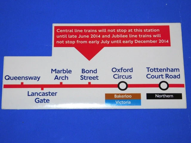 LONDON UNDERGROUND CENTRAL Line Tube Carriage Map Overlay Sticker 2014 ...