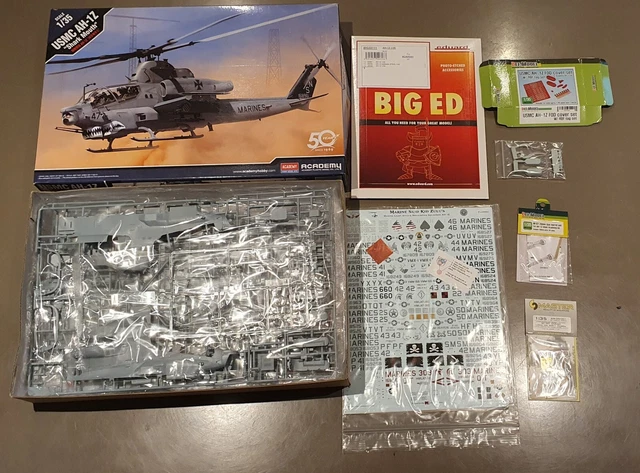 ACADEMY 12127 1:35 USMC AH-1Z Shark Mouth job lot BigEd Def Model ...