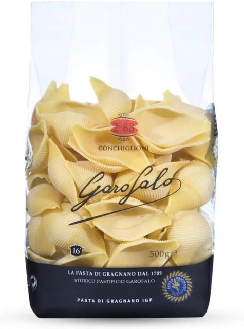 GAROFALO CONCHIGLIONI, ITALIAN Dried Pasta Giant Shells, 500G (Pack of ...