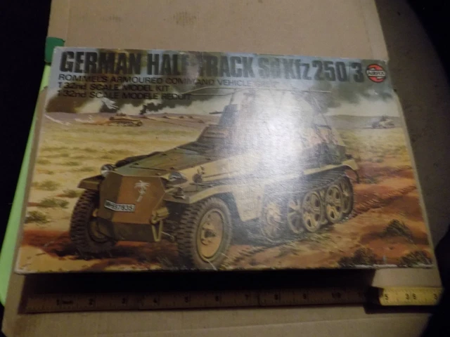 VINTAGE 1/32 SCALE Airfix Model, WW2 German Half-Track, SD KFZ 250/3 ...