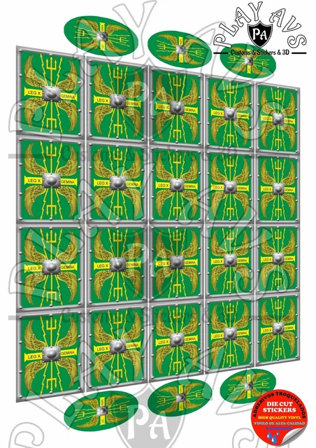PLAYMOBIL STICKERS ESCUDO Romano - Stickers Roman Shields - Autocollant ...