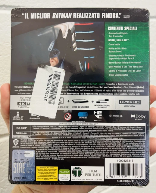 BRAND NEW BATMAN Forever Steelbook (4K Blu Ray + Blu Ray) $65.00 ...
