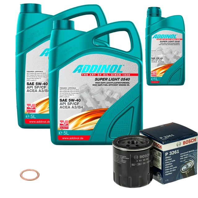 BOSCH INSPECCIÓN SET 11L Addinol 0540 Super Light 5W-40 para Citroën ...