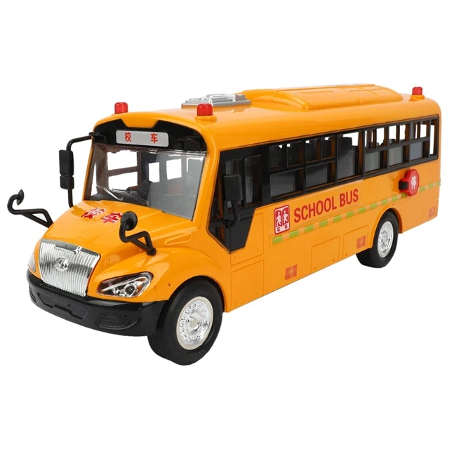BIG SIZE CHILDREN School Bus Toy Model Inertia Car with Sound Light ...