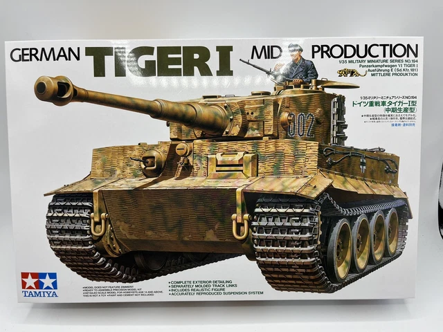TAMIYA 1/35 GERMAN Tiger 1 Tank Mid Production 35194 Tc £27.99 ...